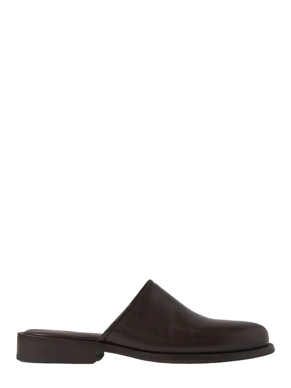 LEMAIRE Square-toe 35mm Mules - Brown