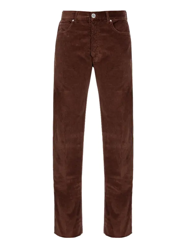 Pinko Leyda Straight-leg Corduroy Trousers - Brown