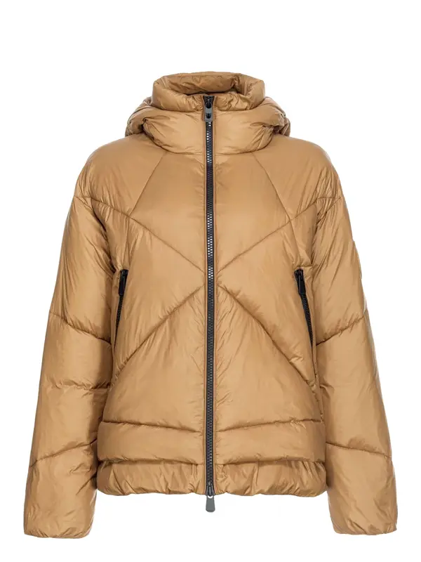 Pinko Quilted Hooded Jacket - Brown