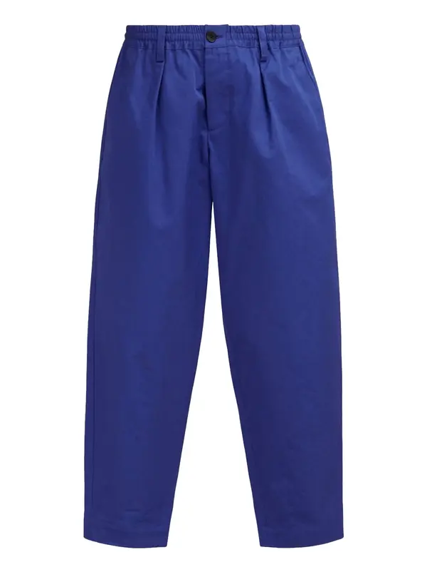 Marni Tapered Organic-cotton Trousers - Blue