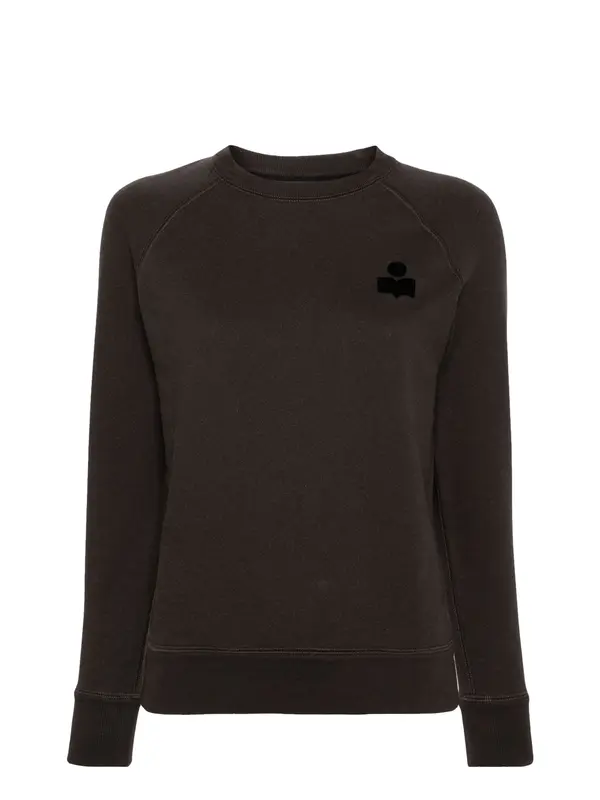 MARANT ETOILE Milla Logo-flocked Sweatshirt - Black
