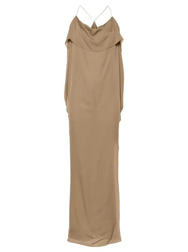 Khaite Dandora Maxi Dress - Brown