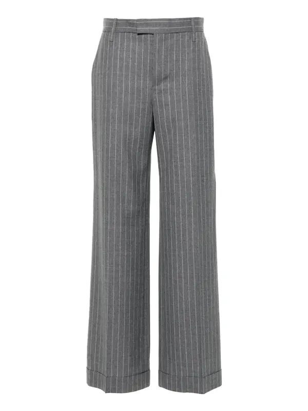 Brunello Cucinelli Striped Tailored Trousers - Grey