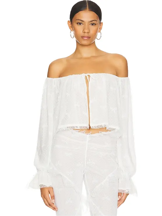 LOBA Clares Top - Ivory