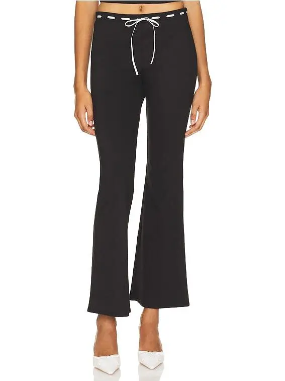 LOBA Nelas Ponte Knit Pants - Black