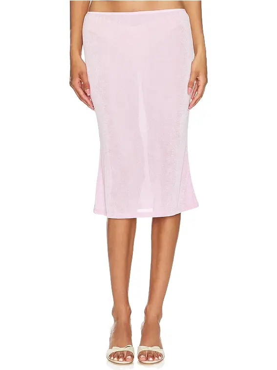 GUIZIO Selene Midi Skirt - Cotton Candy