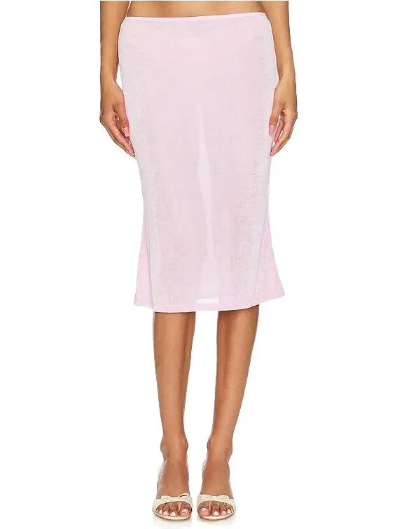 GUIZIO Selene Midi Skirt - Cotton Candy