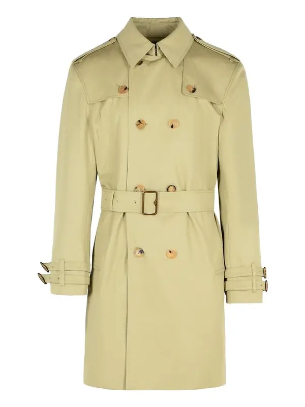 Burberry Cotton Trench Coat - Green