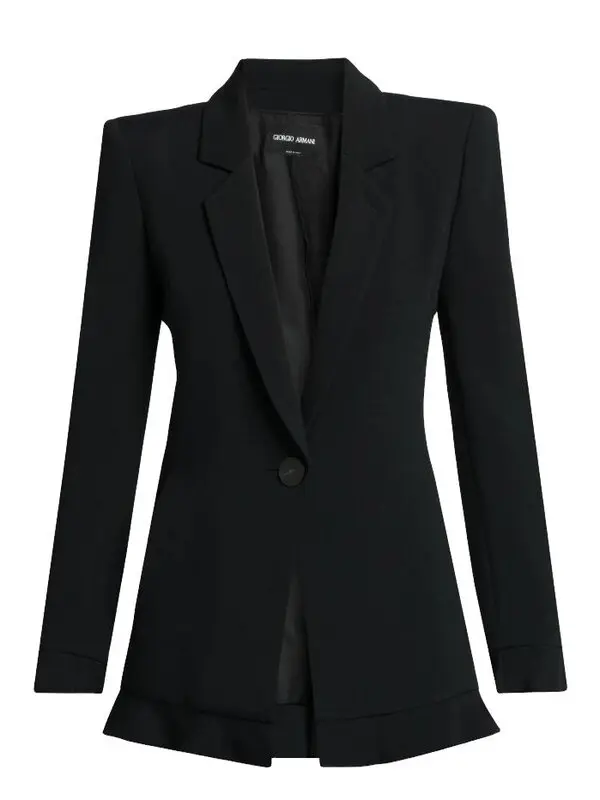 Giorgio Armani Cady One-button Jacket - Black