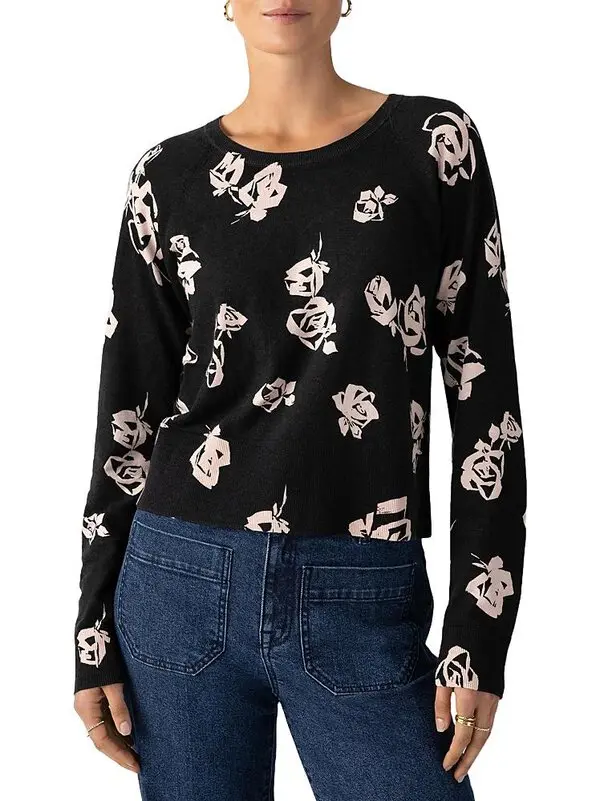 Sanctuary Printed Sweater - Rose Pop Red