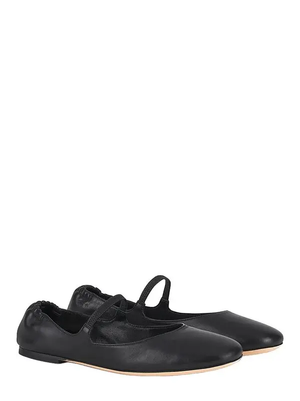 Agl Iris Square Toe Ballet Flats - Nero