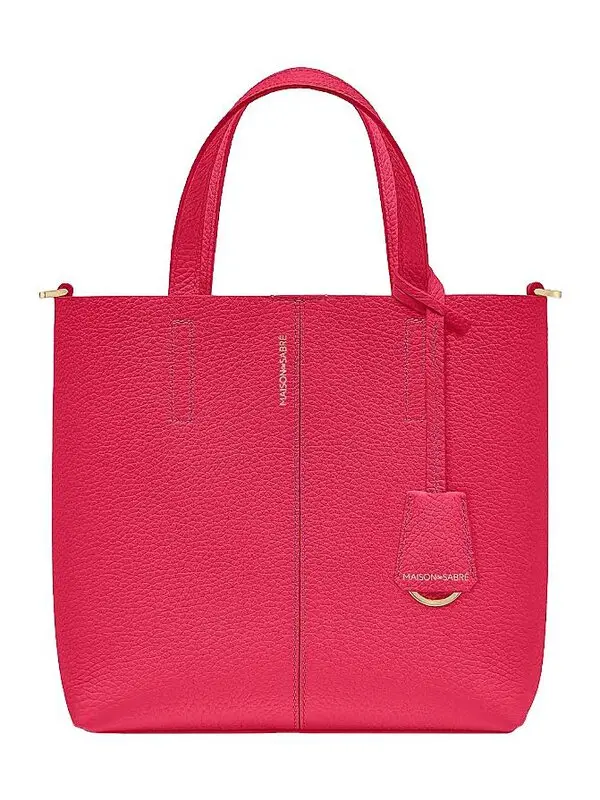 MAISON DE SABRE Leather Soft Tote - Fuchsia Lavender