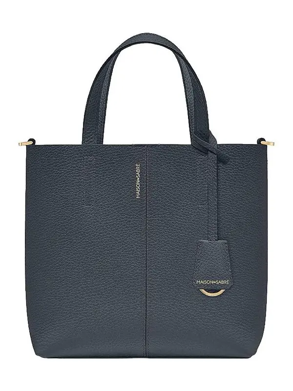 MAISON DE SABRE Small Leather Soft Tote - Graphite Sky