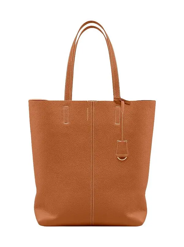 MAISON DE SABRE Tall Leather Tote - Pecan Nude