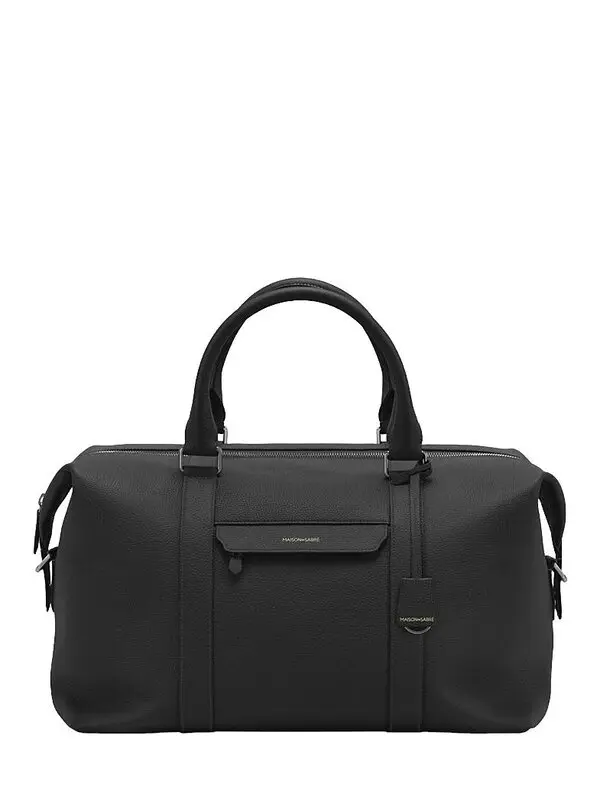MAISON DE SABRE Leather Duffle Bag - Black Caviar