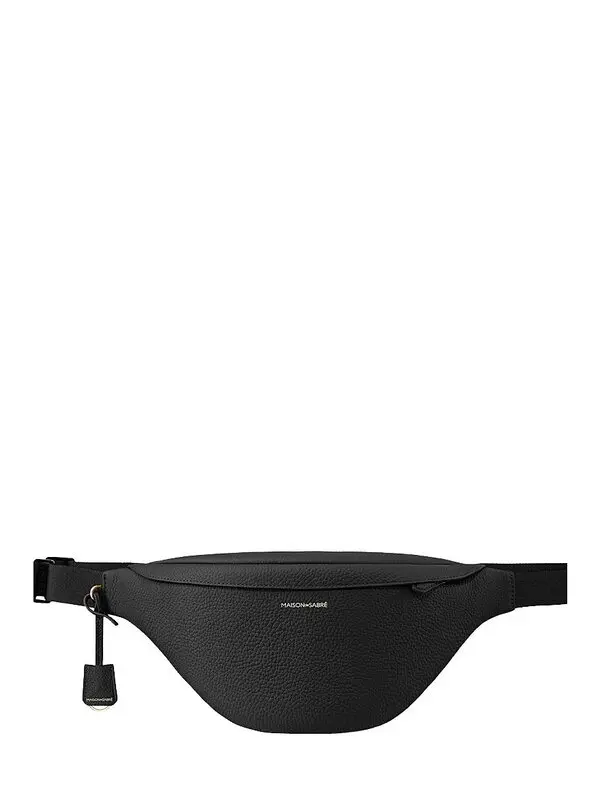 MAISON DE SABRE Large Leather Sling Bag - Black Caviar