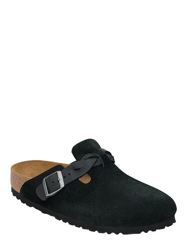BIRKENSTOCK Boston Braid Buckle Clogs - Black