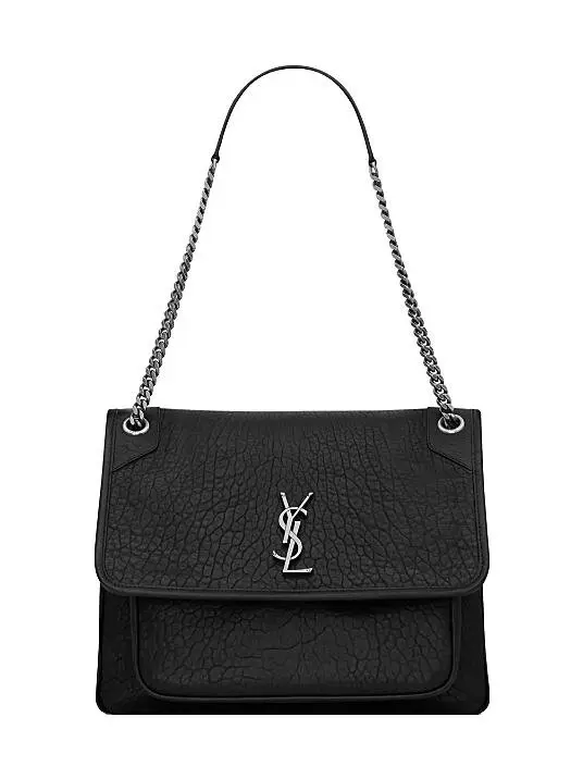 Saint Laurent Niki Large Shoulder Bag - Black Lambskin/gold