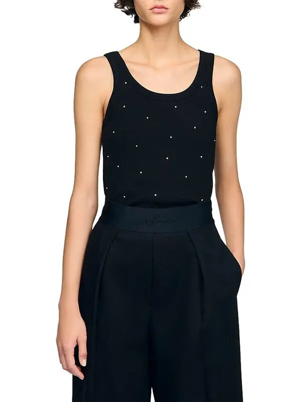 Sandro Astrale Tank Top - Black