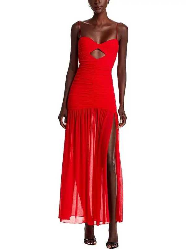 NOOKIE Monroe Gown With Cutout Detail - Flame