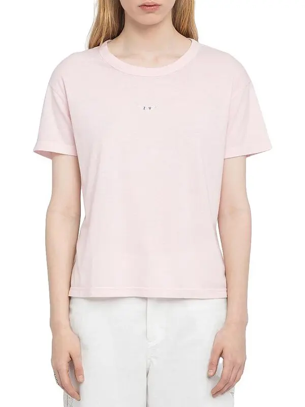Zadig&Voltaire Mar Rhinestone Wings Tee - Candy