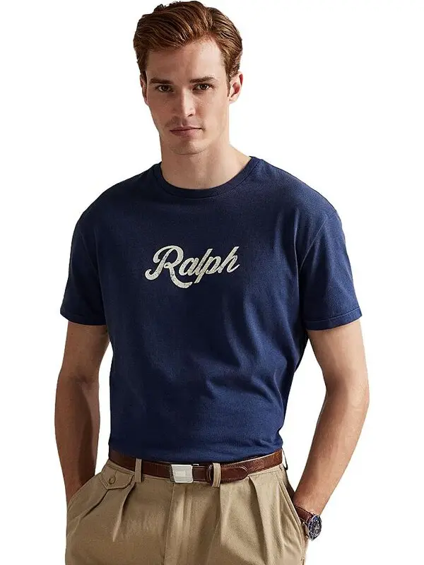 Polo Ralph Lauren Classic Fit Jersey Graphic Tee - Dark Blue