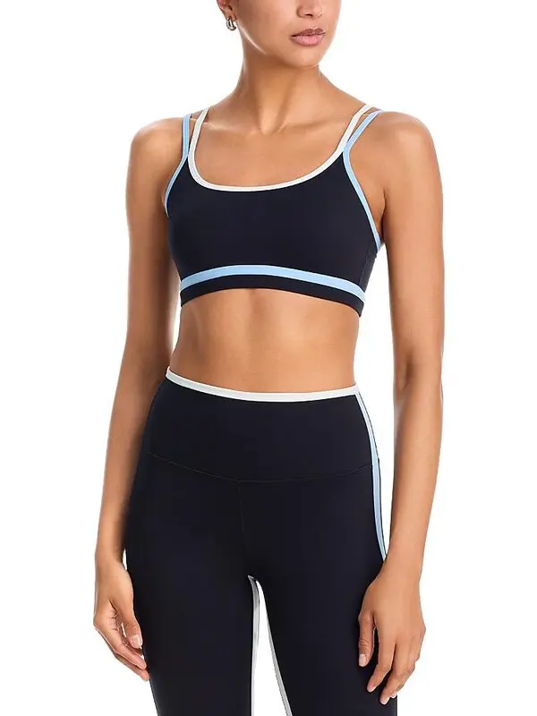Splits59 Eva Rigor Double Strap Bra - Black/skylight