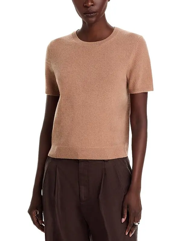 Bloomingdale'S C Exclusive Cashmere Crewneck Sweater - Camel