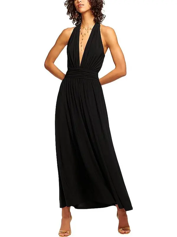 Ramy Brook Augusta Halter Maxi Dress - Black