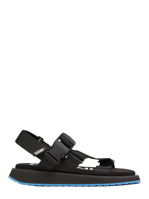 GANNI Grosgrain Sandals - Black