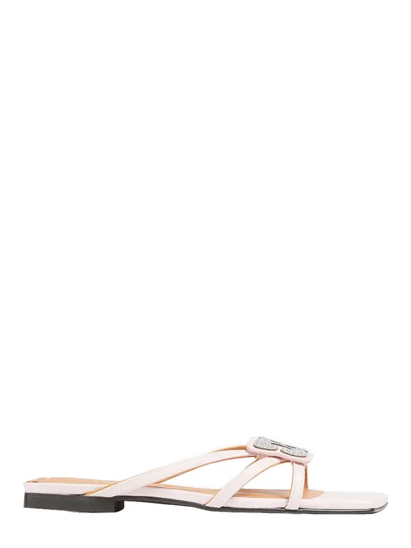 GANNI Embellished Sandals - Baby Pink