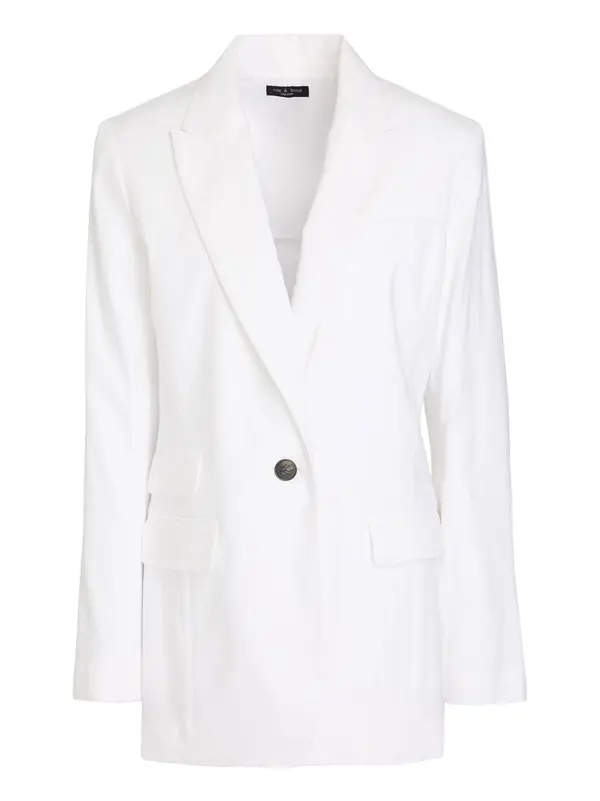 Rag & Bone Linen-blend Blazer - White