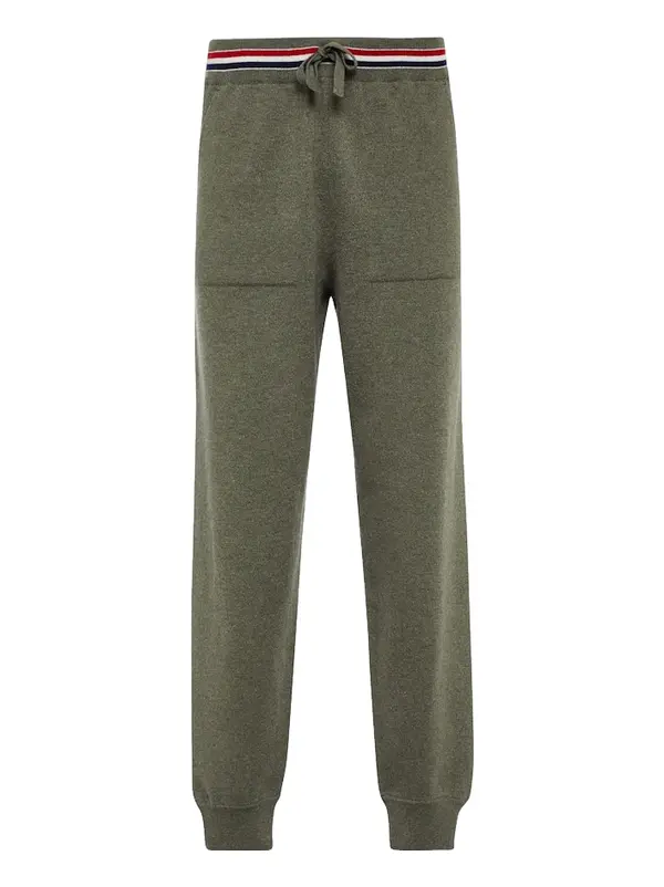 Thom Browne Rwb Stripe Cashmere Sweatpants - Green