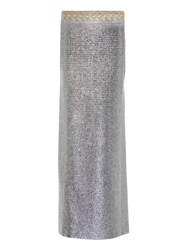 Rabanne Embellished Maxi Skirt - Silver