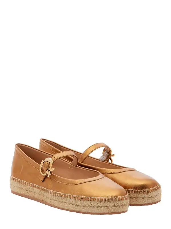 GIANVITO ROSSI Elda Espadrilles - Gold