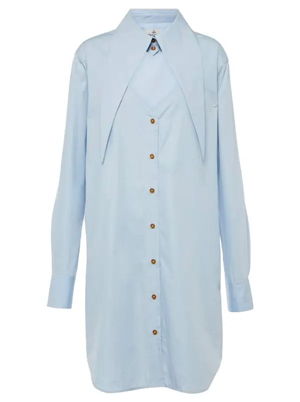 VIVIENNE WESTWOOD Heart Cutout Shirt Dress - Blue