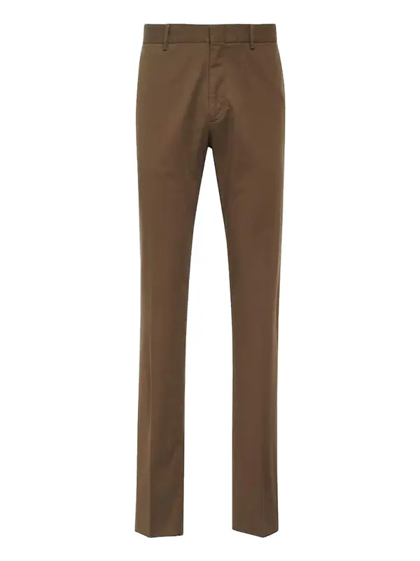 Zegna Cotton-blend Chinos - Brown