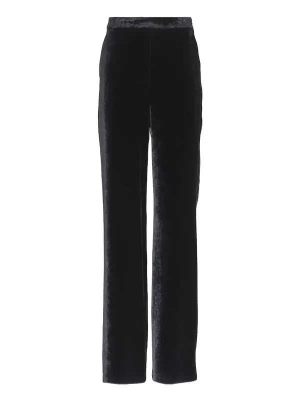 Etro Velvet Straight Trousers - Black
