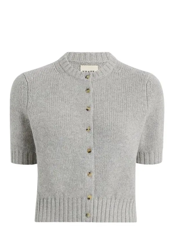 Khaite Nora Cashmere Cardigan - Heather Grey