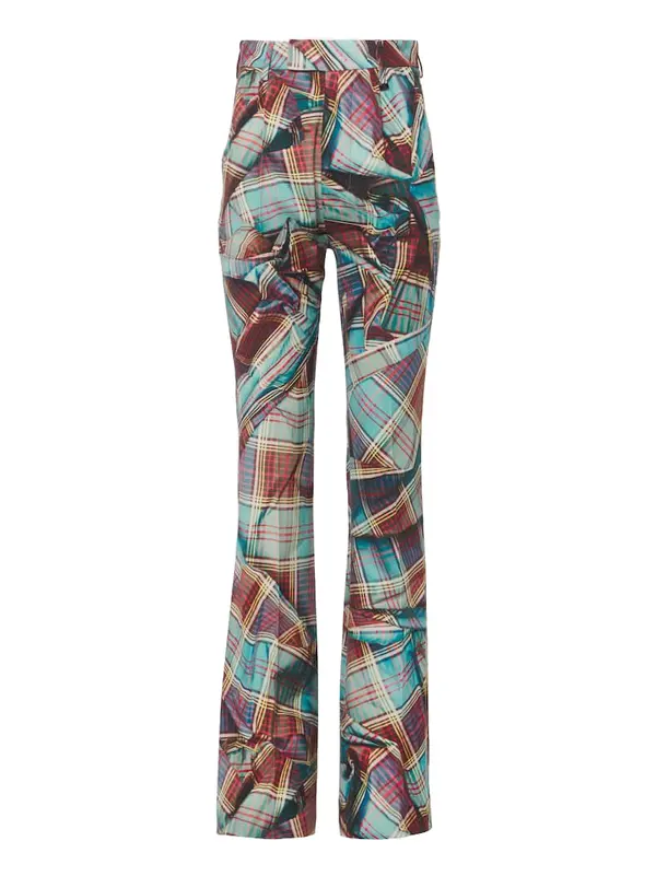VIVIENNE WESTWOOD W Ray Tartan Flared Pants - Multicoloured