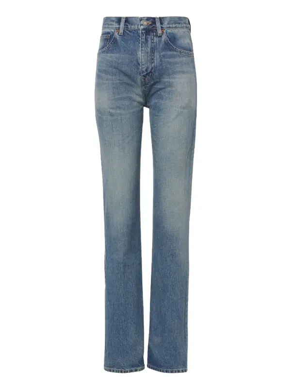 Saint Laurent High-rise Straight Leg Jeans - Blue