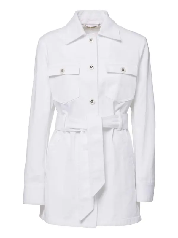 Dolce & Gabbana Belted Denim Jacket - White