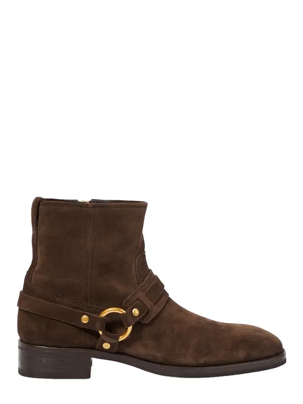 TOM FORD Cavendish Suede Biker Boots - Brown