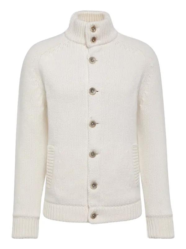 Herno Wool Cardigan - White