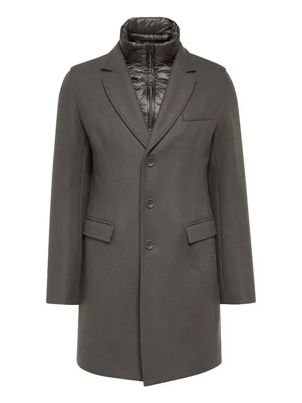 Herno Wool-blend Overcoat - Grey