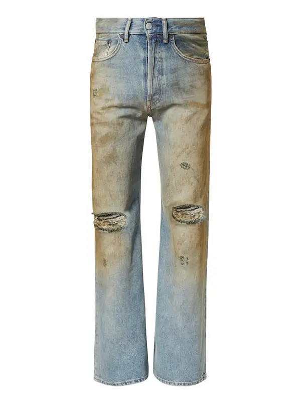 Acne Studios Distressed Wide-leg Jeans - Blue