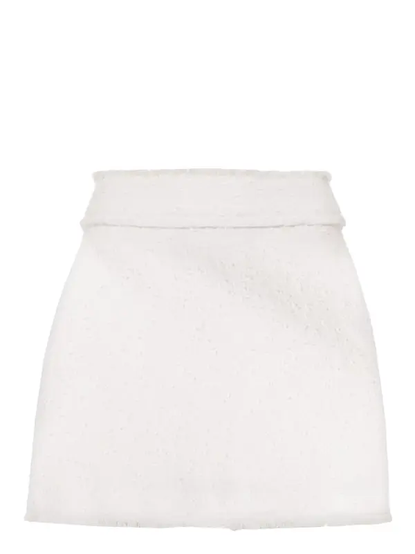 Dolce & Gabbana Cotton-blend Tweed Miniskirt - White