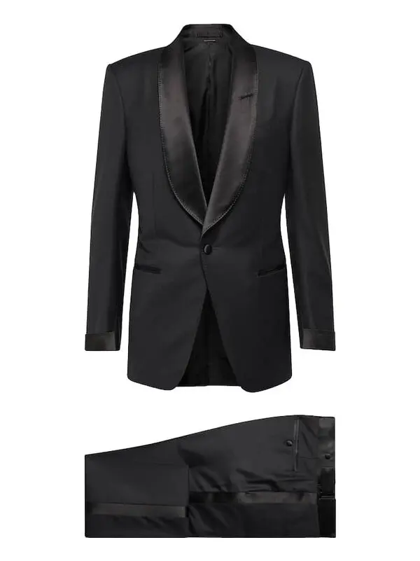 TOM FORD Atticus Wool Twill Suit - Black