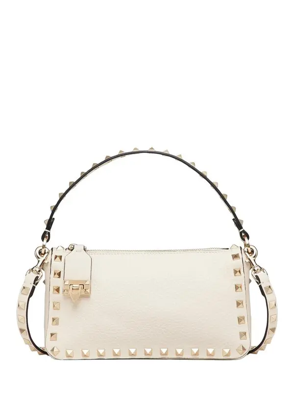 Valentino Garavani Small Rockstud Shoulder Bag - White