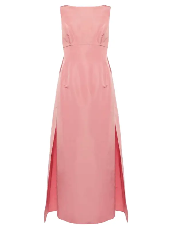 Oscar De La Renta Caped Silk Faille Gown - Pink